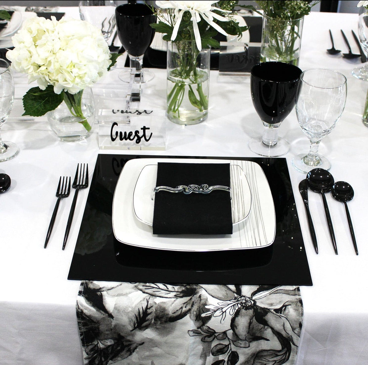 Black & White Tablescape – Waterdale Collection