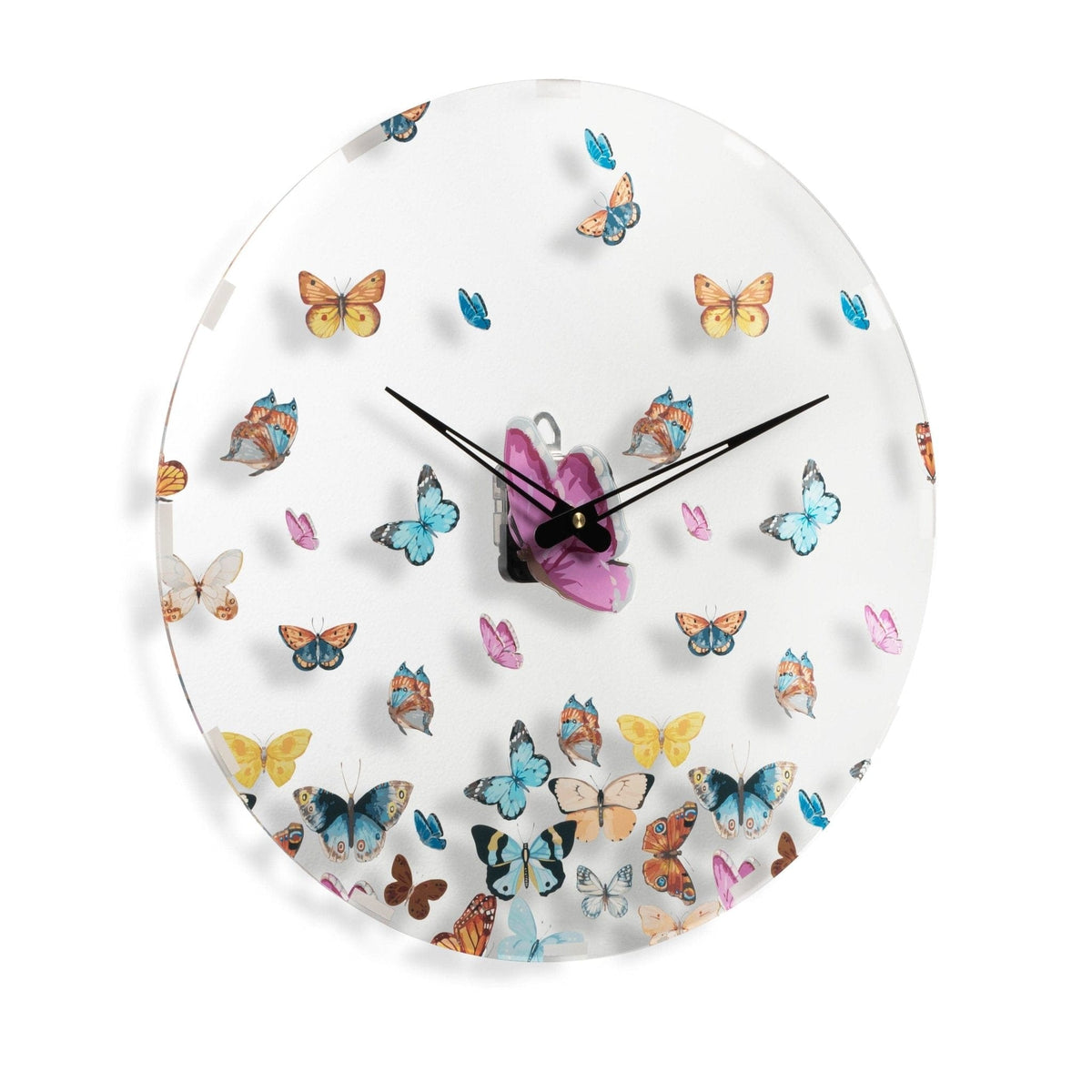 Lucite Butterfly Clock – Waterdale Collection