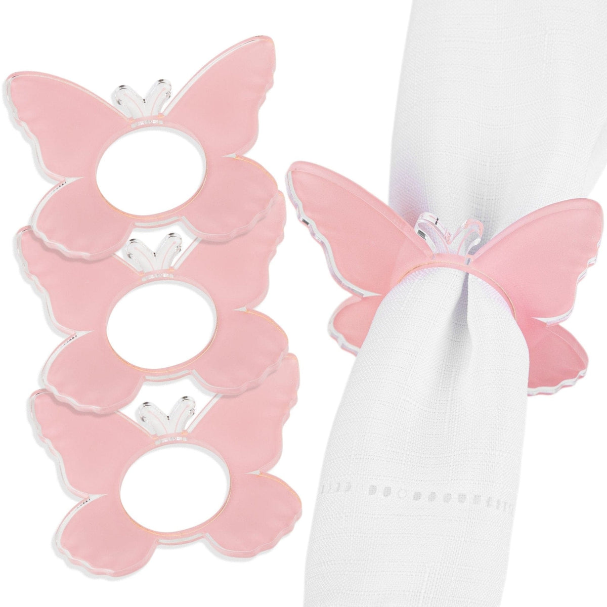 Lucite Butterfly Napkin Rings – Waterdale Collection