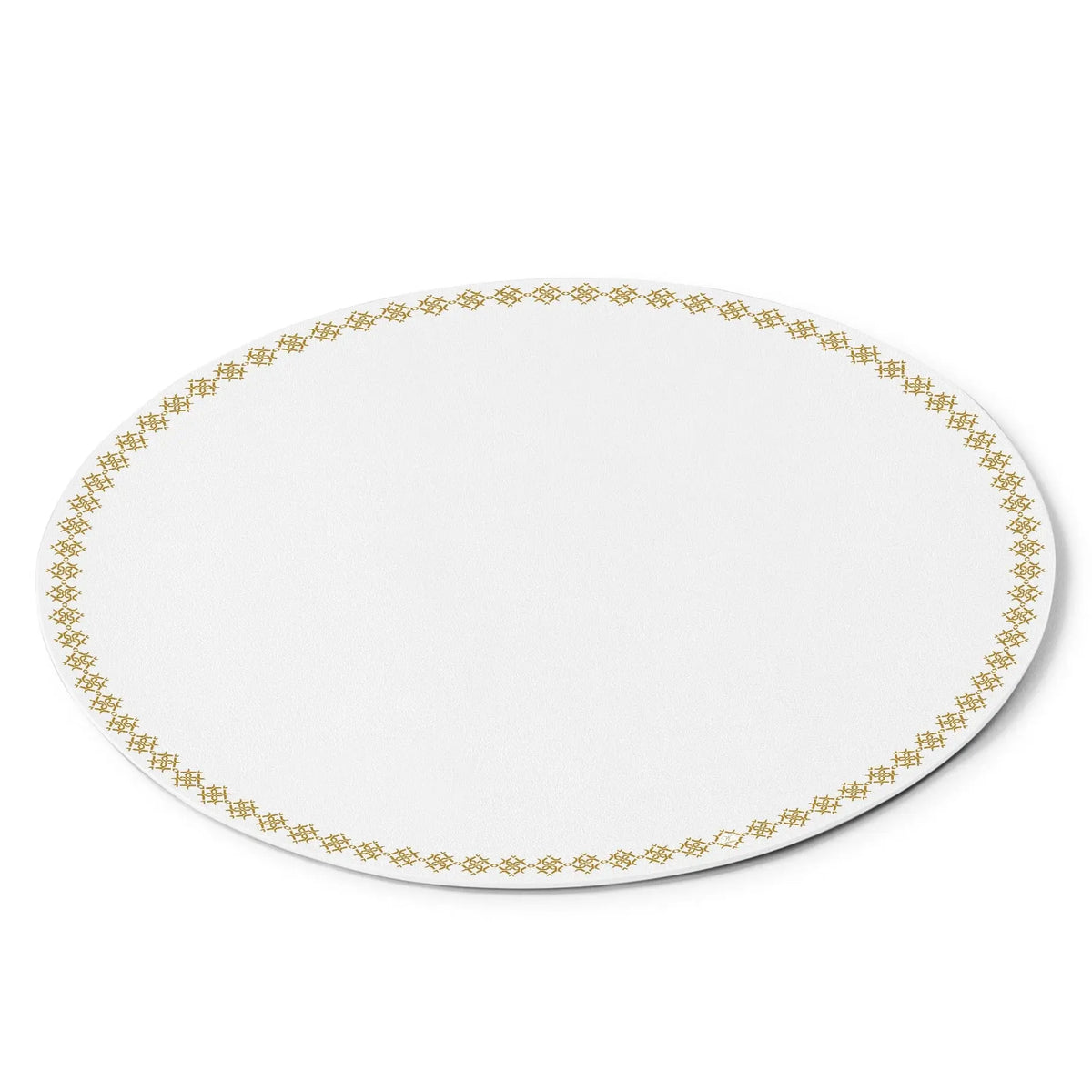 Leather Inspired Round Chargers | Luxury Modern Table Decor – Waterdale ...
