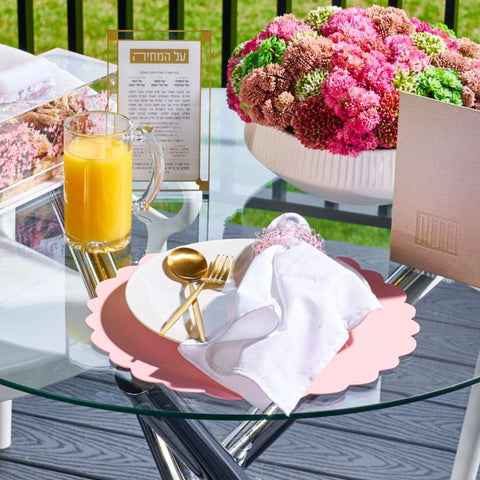 Leather Scalloped Chargers – Waterdale Collection