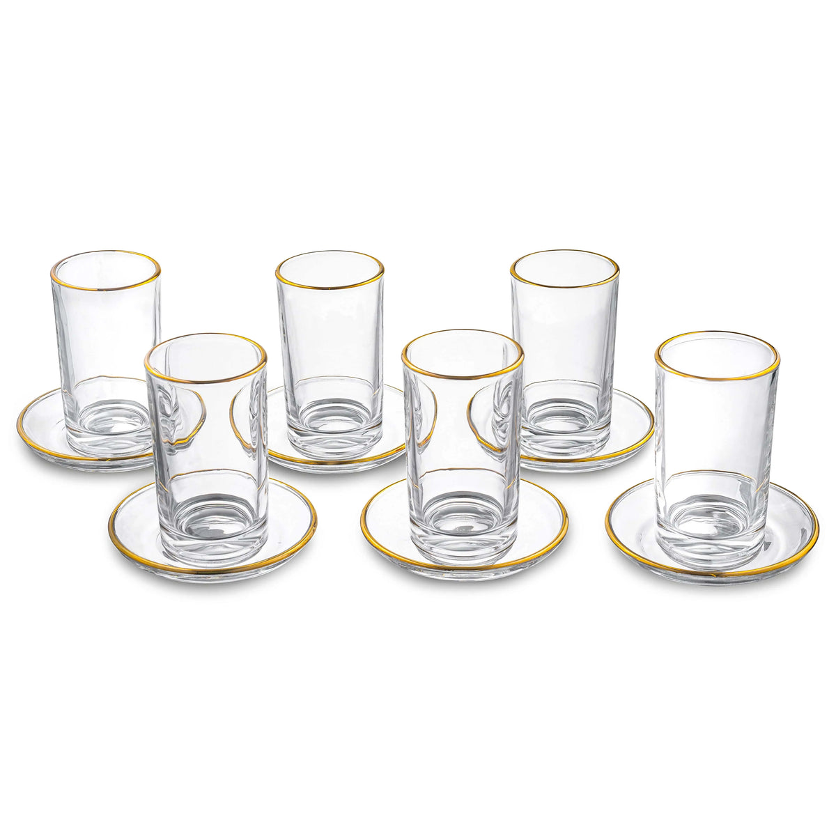 Modern Glass Cups & Saucers – Waterdale Collection