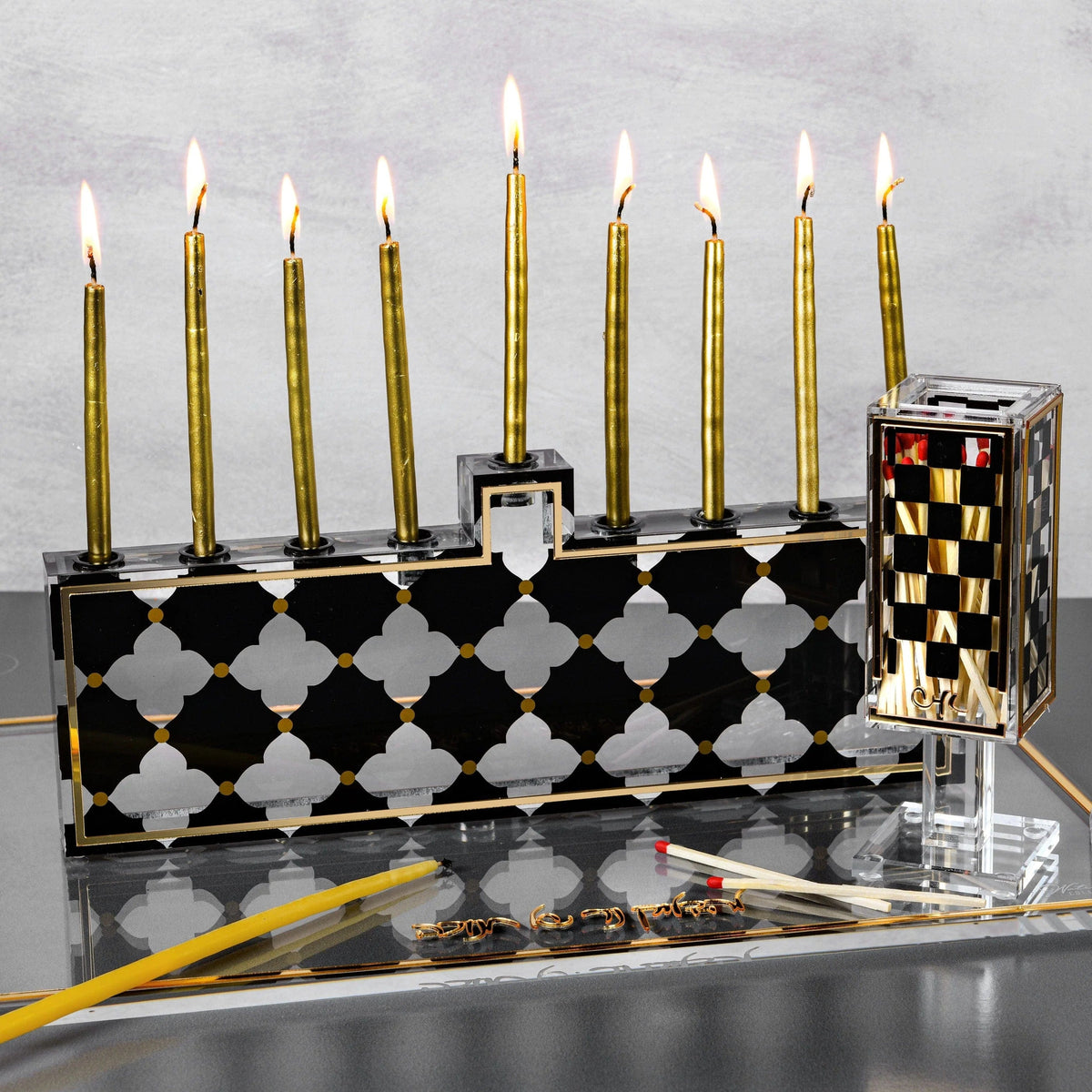 Onyx Chanukah Set – Waterdale Collection
