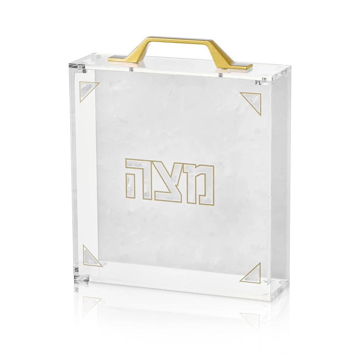 Pearlstone Square Matzah Box | Modern Stone-Look Matzah Case ...